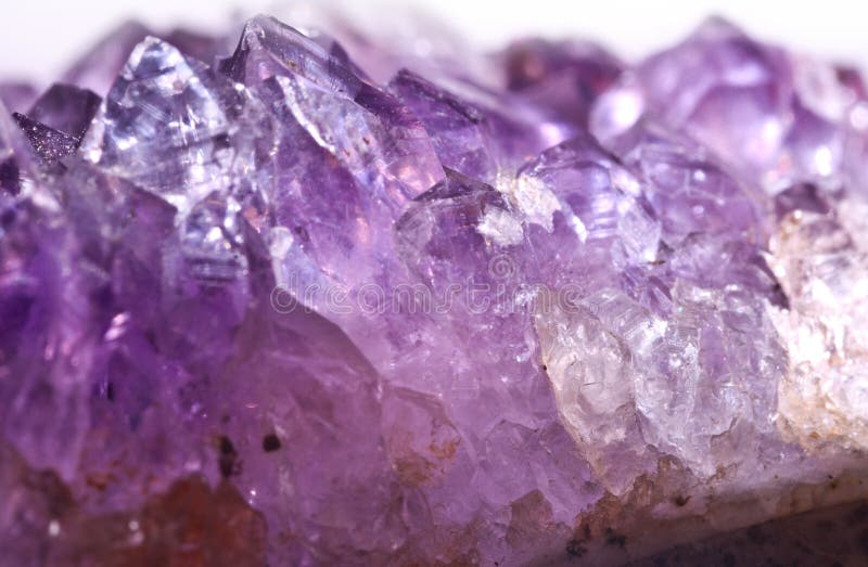 Amethyst is a Violet Variety of Crystal Quartz. Macro Stock Image ...