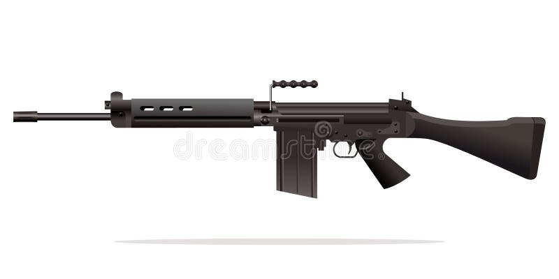 Rifle De Asalto Israelí Del FN FAL. Foto de archivo - Imagen de carga ...