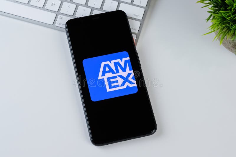 Amex App Logo on a Smartphone Screen. Editorial Image - Image of screen ...