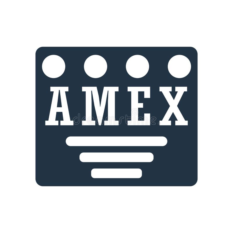 Amex Icon in Trendy Design Style. Amex Icon Isolated on White ...