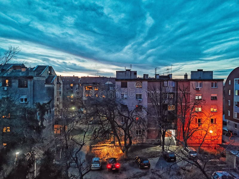 Amezing colors of winter stock image. Image of town - 244255749