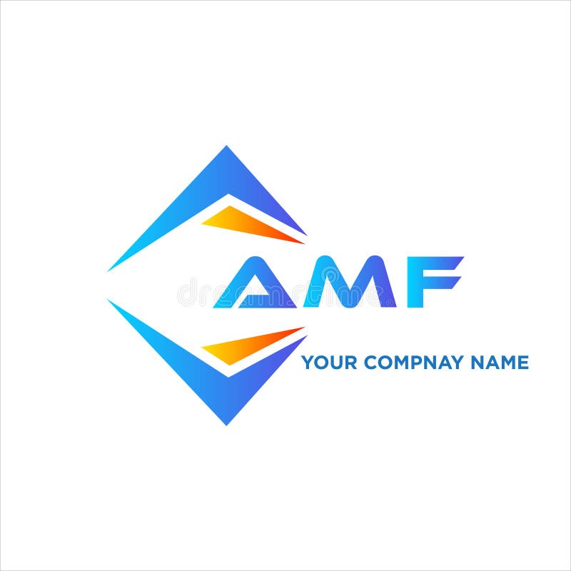 AMF Abstract Technology Logo Design on White Background. AMF Creative ...