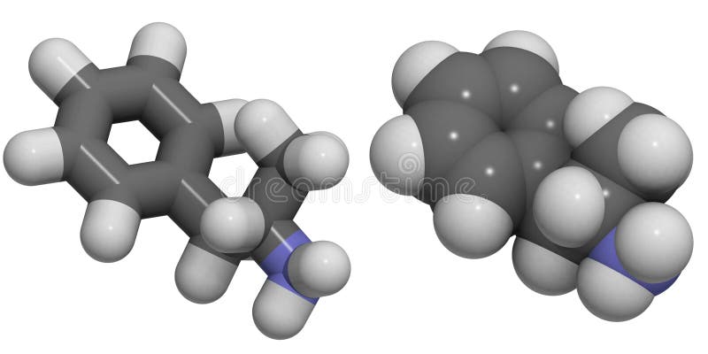 Een amfetaminemolecule stock illustratie. Illustration of amfetamine ...