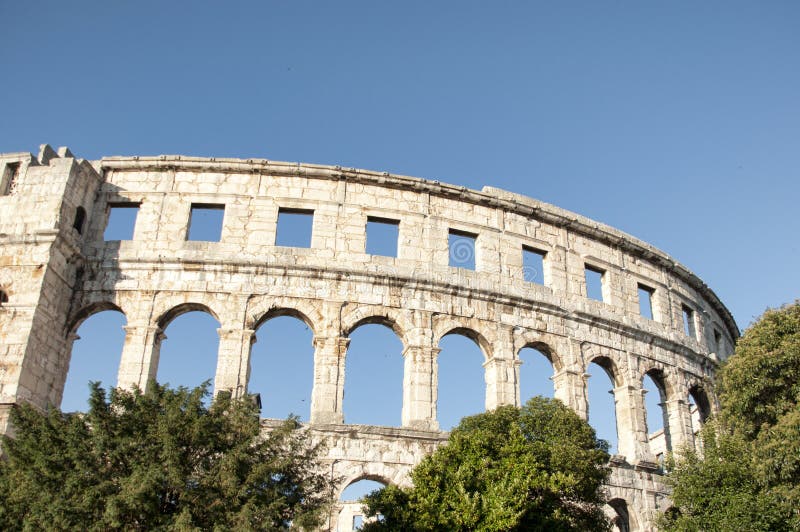Romersk Amfiteater, Nimes, Frankrike Fotografering för Bildbyråer ...