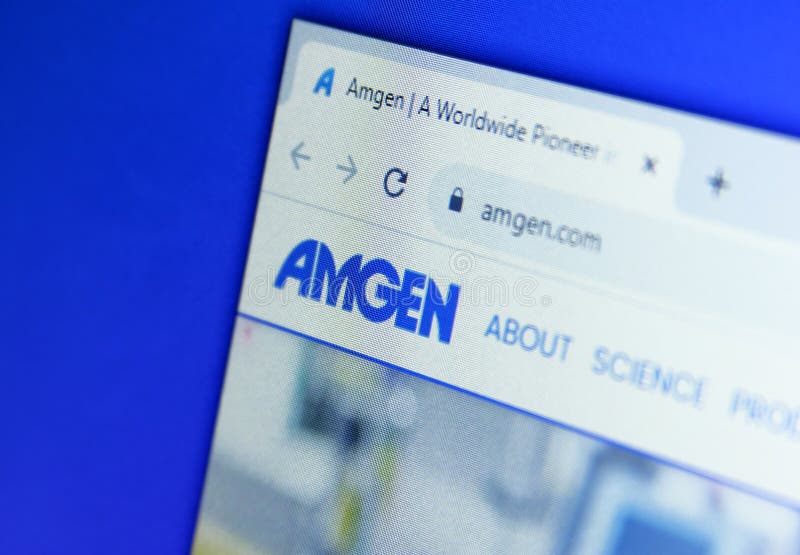 Amgen company logo editorial image. Image of discovery - 296864995