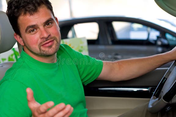 Amiable Driver stock image. Image of automobile, face - 9751771
