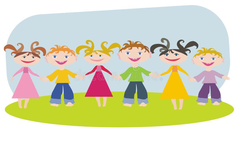 Amicable children stock vector. Illustration of friendship - 11145797