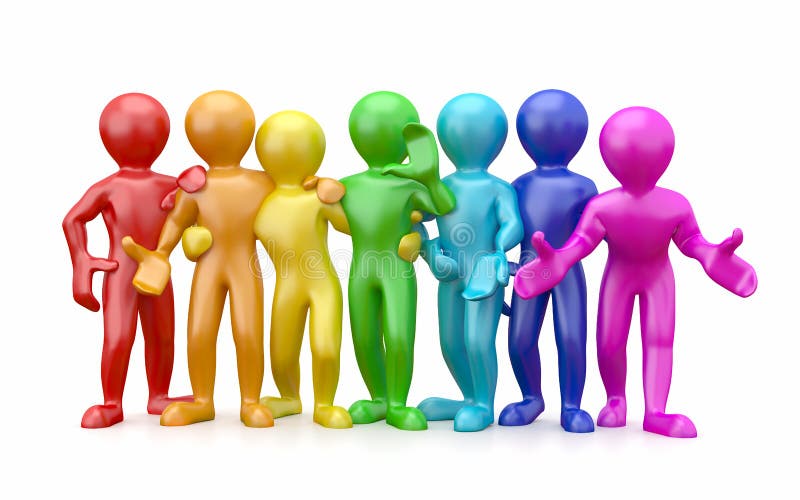 Lavoro Di Squadra. Gruppo Di Supporto Stilizzato Della Gente Sugli ...