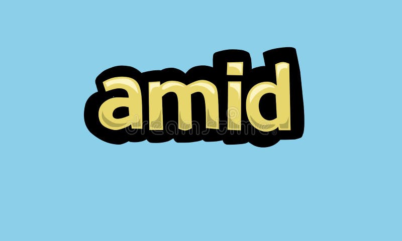 AMID Writing Vector Design on a Blue Background Stock Illustration ...