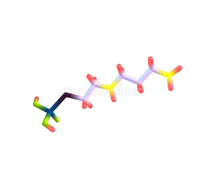 Amifostine Molecular Structure Isolated On White Stock Illustration ...