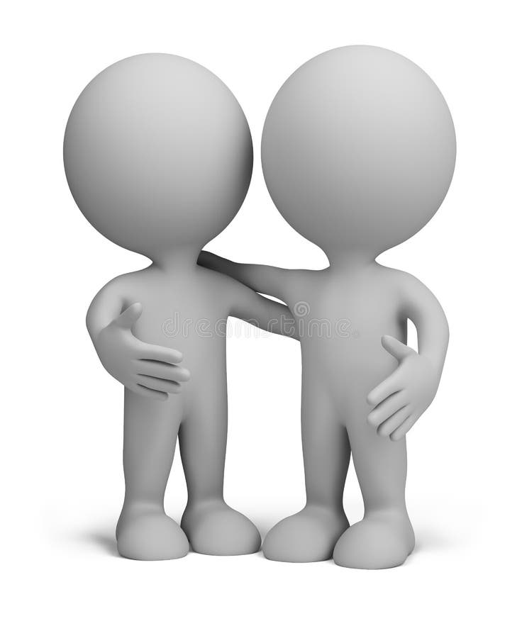 3d Pequeña Gente - Familia Joven Stock de ilustración - Ilustración de ...