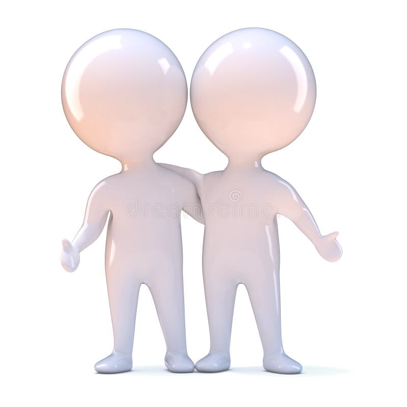 Amigos 3d dos stock de ilustración. Ilustración de individuo - 39304119