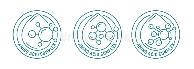 Amino Acid Complex Icon. Minimalist Editable Design. Stock Illustration ...