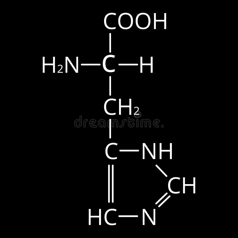 Amino Acid Histidine. Chemical Molecular Formula Histidine Amino Acid ...