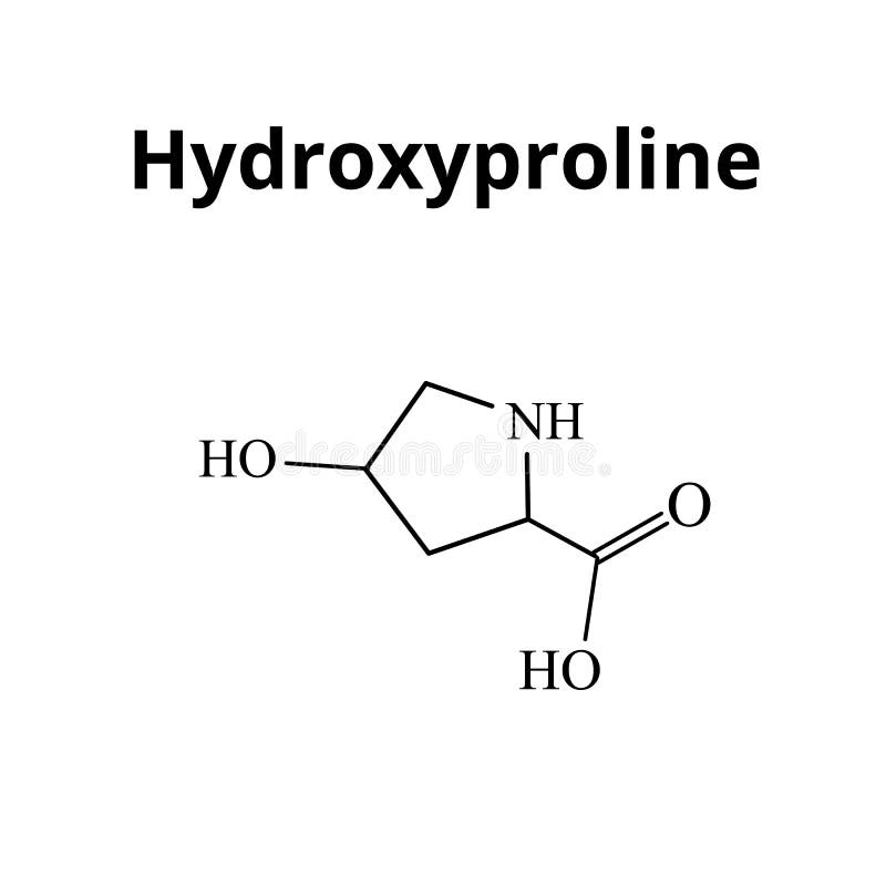 Amino Acid Hydroxyproline. Chemical Molecular Formula Hydroxyproline ...