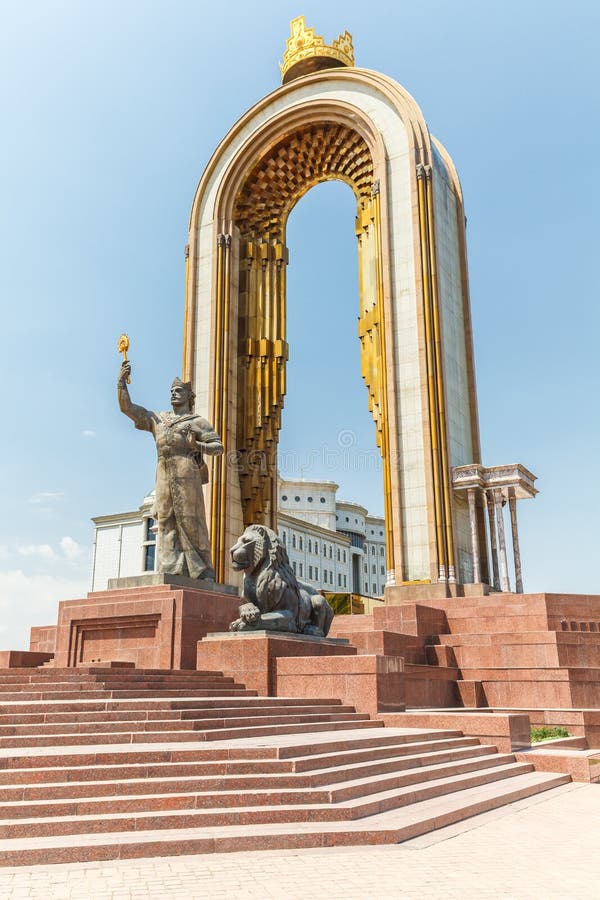 Amir Ismail Samani Square I Dusjanbe Arkivfoto - Bild av fyrkant ...