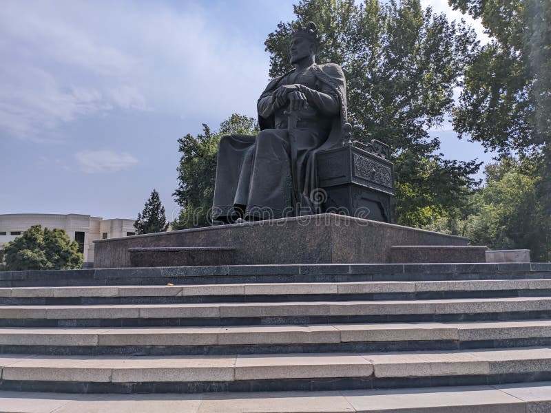 Amir Temur monument stock photo. Image of uzbekistan - 257155200