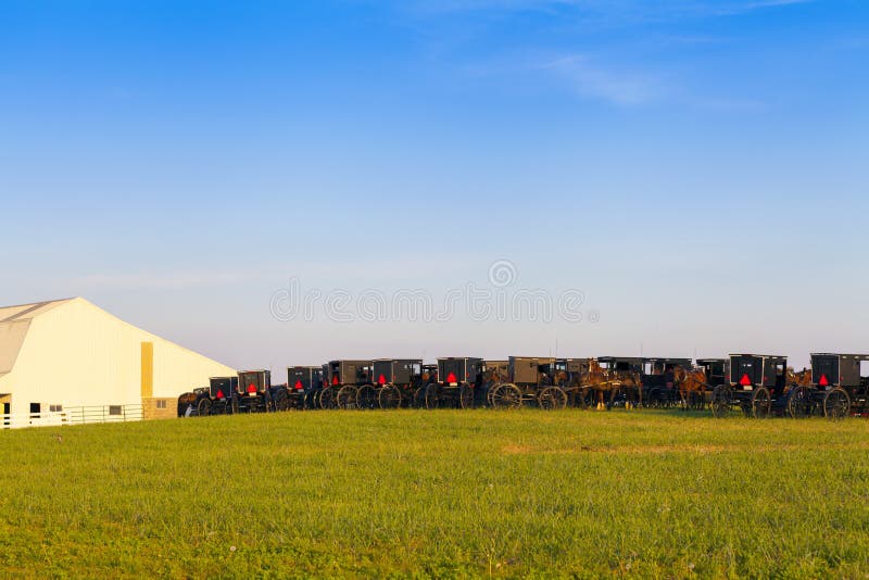 Country Amish Barn at Sunset Stock Photo - Image of fields, sunset ...