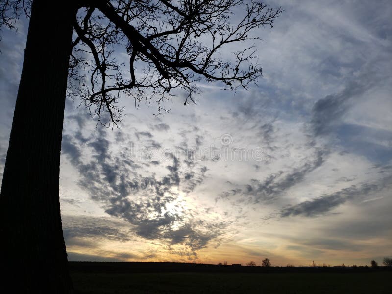 Amish Countryside Pretty Evening Sunset Stock Photo - Image of amish ...