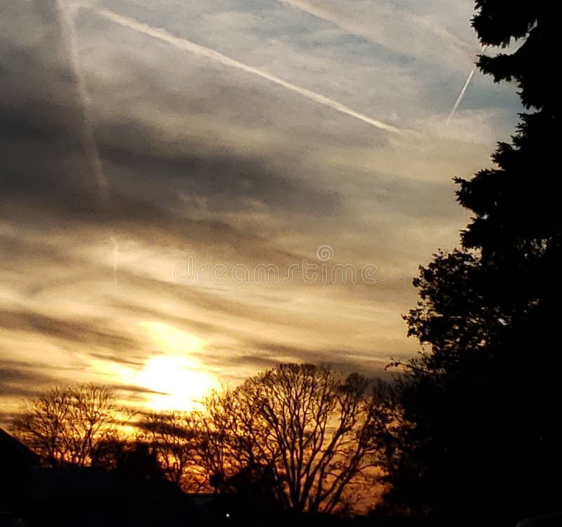 Amish Countryside Pretty Evening Sunset Stock Image - Image of sunset ...