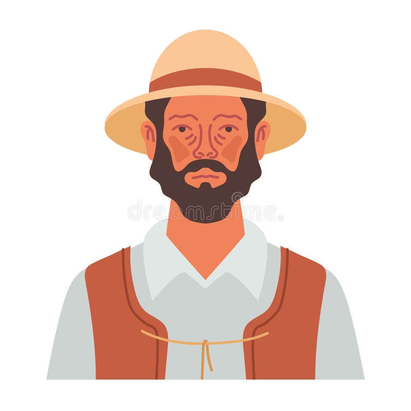 Amish man with hat stock vector. Illustration of religious - 345022654