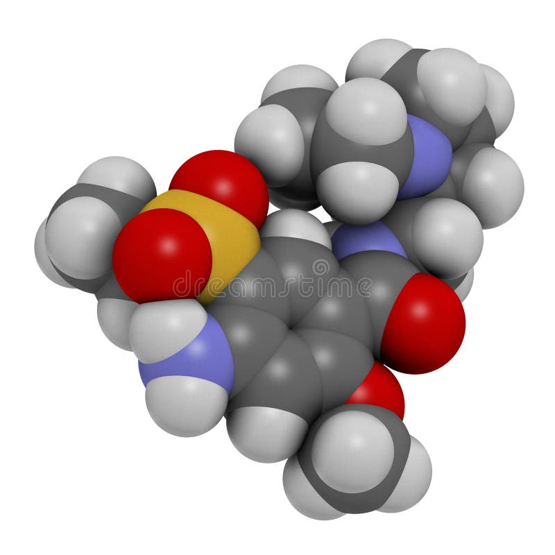 Amisulpride Drug Molecule. Skeletal Formula Stock Illustration ...