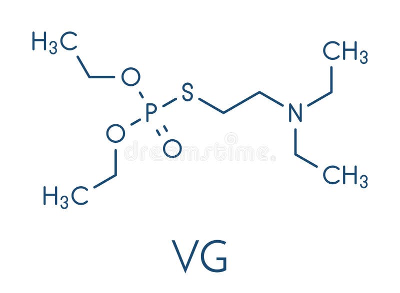 Amiton VG Nerve Agent Molecule. Skeletal Formula. Stock Vector ...
