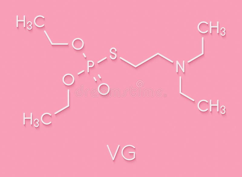 Amiton VG Nerve Agent Molecule. Skeletal Formula. Stock Illustration ...