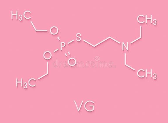 Amiton VG Nerve Agent Molecule. Skeletal Formula. Stock Illustration ...