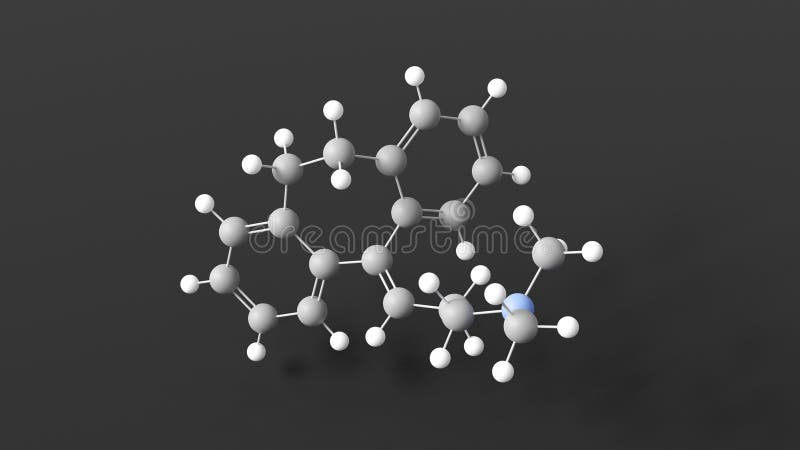 Amitriptyline Molecular Structure, Tricyclic Antidepressant, Ball and ...