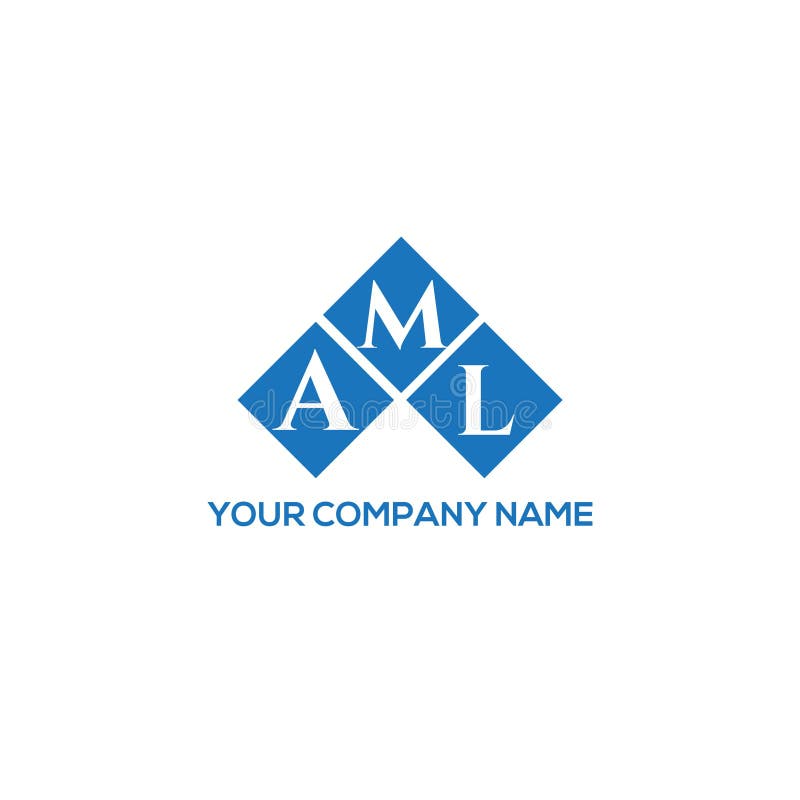 AML Letter Logo Design on WHITE Background. AML Creative Initials ...