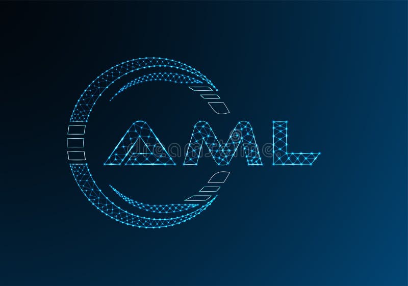 AML Low Poly Letter Logo Vector Design. Stock Illustration ...