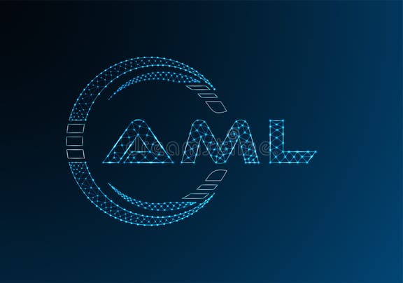 AML Low Poly Letter Logo Vector Design. Stock Illustration ...