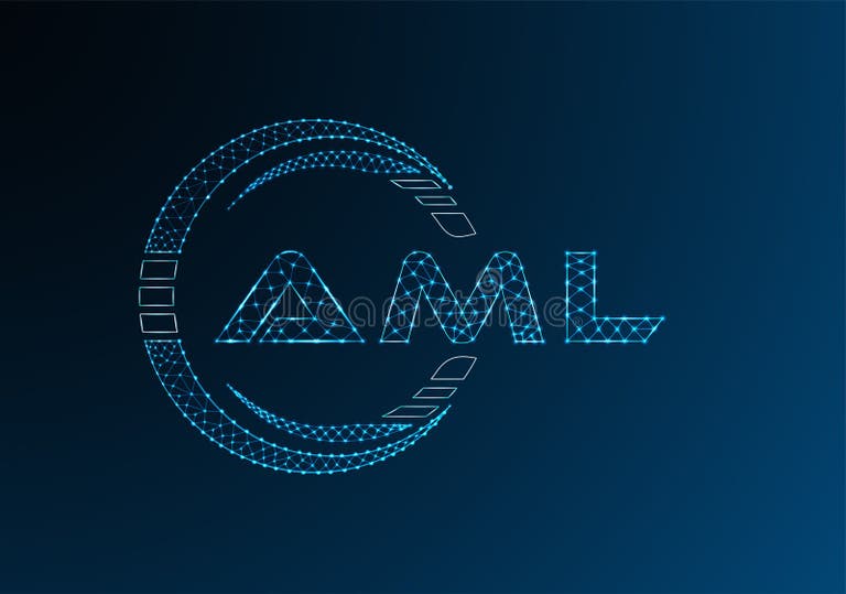 AML Low Poly Letter Logo Vector Design. Stock Illustration ...