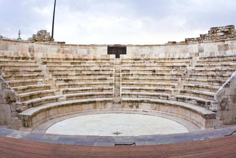 Amman Amphitheater - Jordan Stock Image - Image of grandstand ...