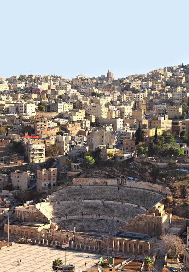 Amman,Ancient and Modern stock image. Image of hill, adventure - 37281925
