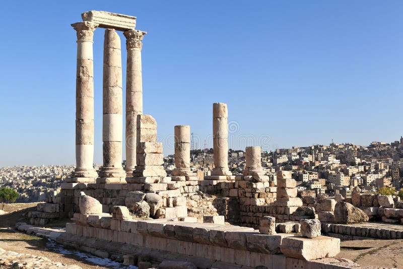 Amman Citadel stock photo. Image of east, tourism, destination - 37270350