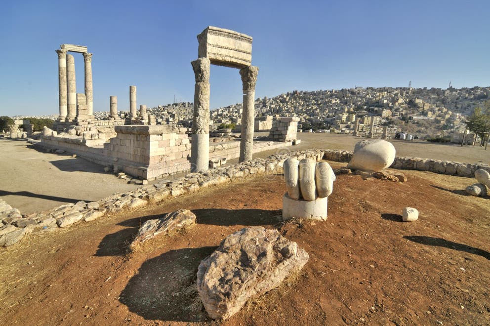 Amman Hercules Temple in Jordan Stock Image - Image of jordan, temple ...