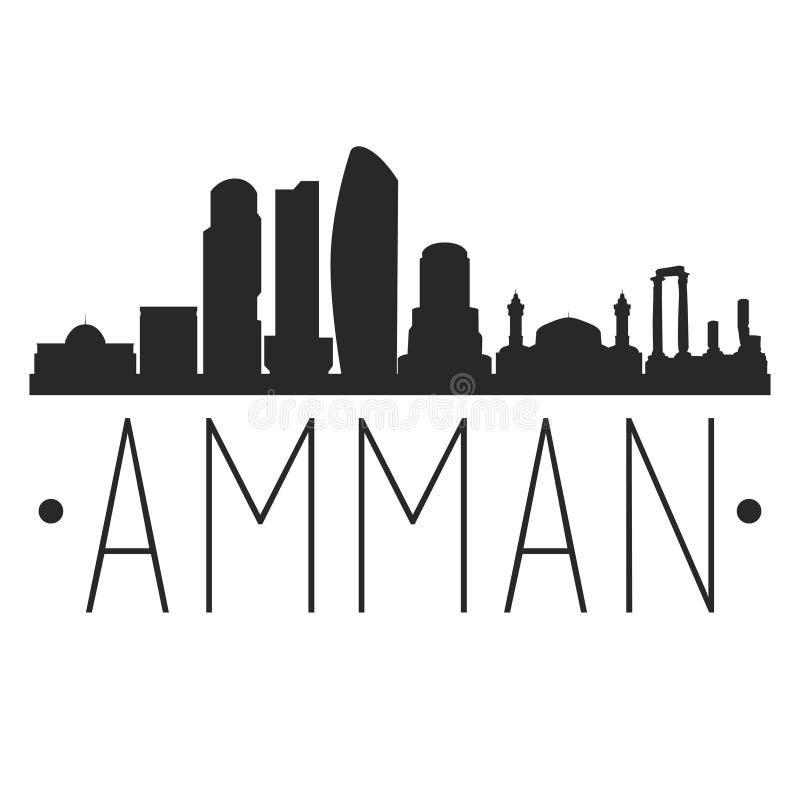 Amman Vector Illustration stock illustration. Illustration of citadel ...