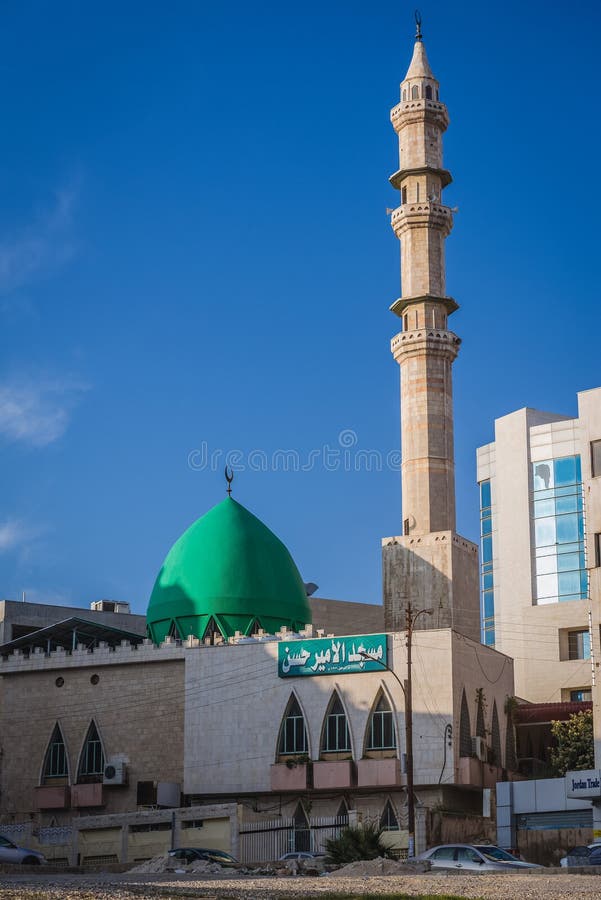 Mosque in Amman in Jordan editorial stock photo. Image of mosque ...
