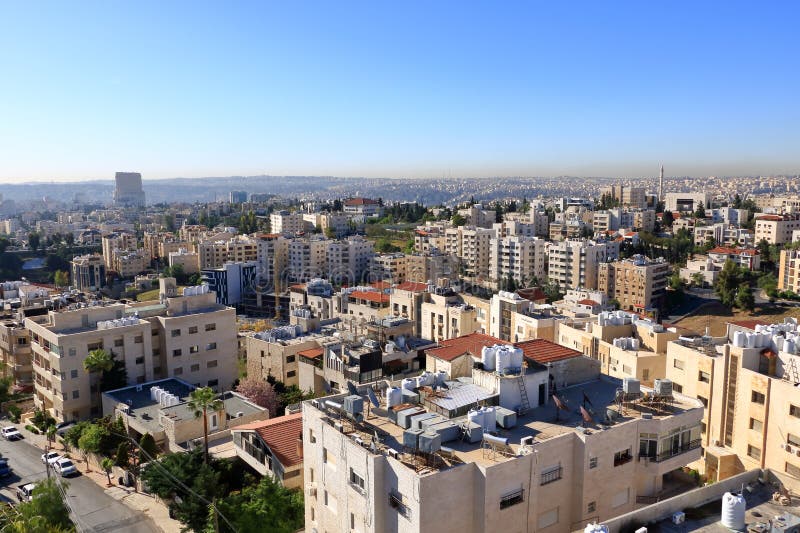 Amman, Jordan - May 08 2024: View Over the City in the Morning ...