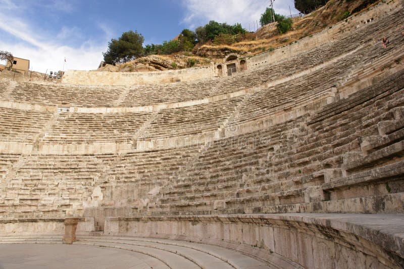 Amman, Jordan - Roman Amphitheater Stock Image - Image of greek ...