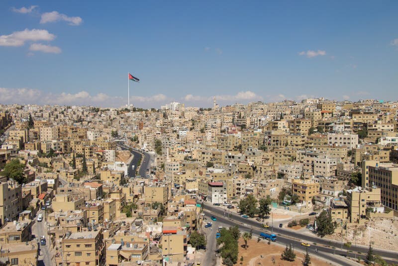 Street View of Amman, the Capital City of Jordan Editorial Image ...