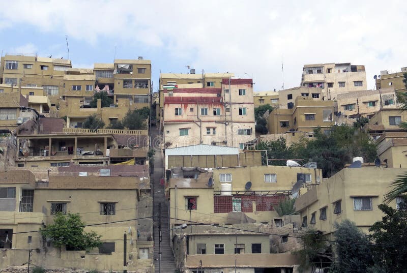 Amman La Capitale De La Jordanie Et Des Maisons Image stock - Image du ...
