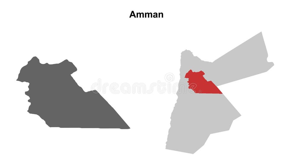 Amman outline map stock vector. Illustration of infographic - 378996056