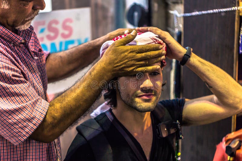 Amman - September 30, 2018: Western Tourists in the Center of Amman ...