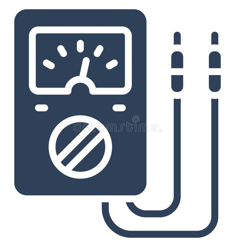 Ammeter, Ampere Meter Isolated Vector Icon that Can Be Easily Edited in ...