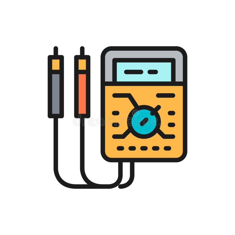 Digital Multimeter, Electric Voltmeter Flat Vector Icon Stock Vector ...