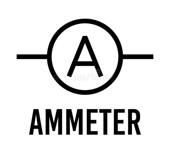 Ammeter Electronic Component, Vector Icon Flat Design Concept ...