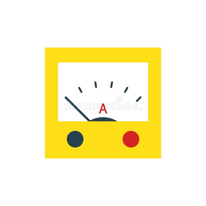 Ammeter Flat Icon, Vector Illustration Stock Illustration ...